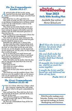 Practical Homeschooling® 2023 Bible Reading Plan